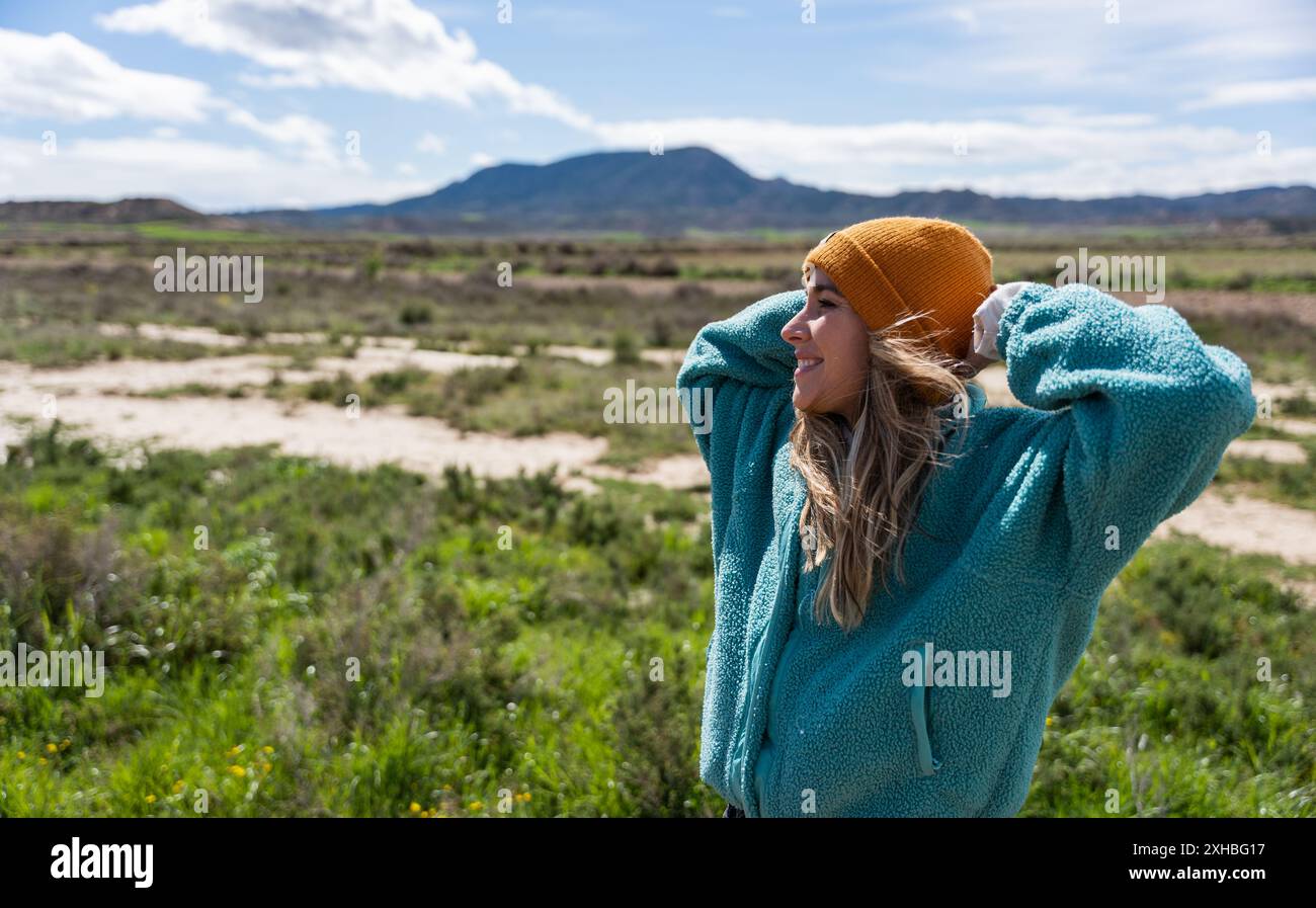 Person feeling fresh air hi-res stock photography and images - Alamy