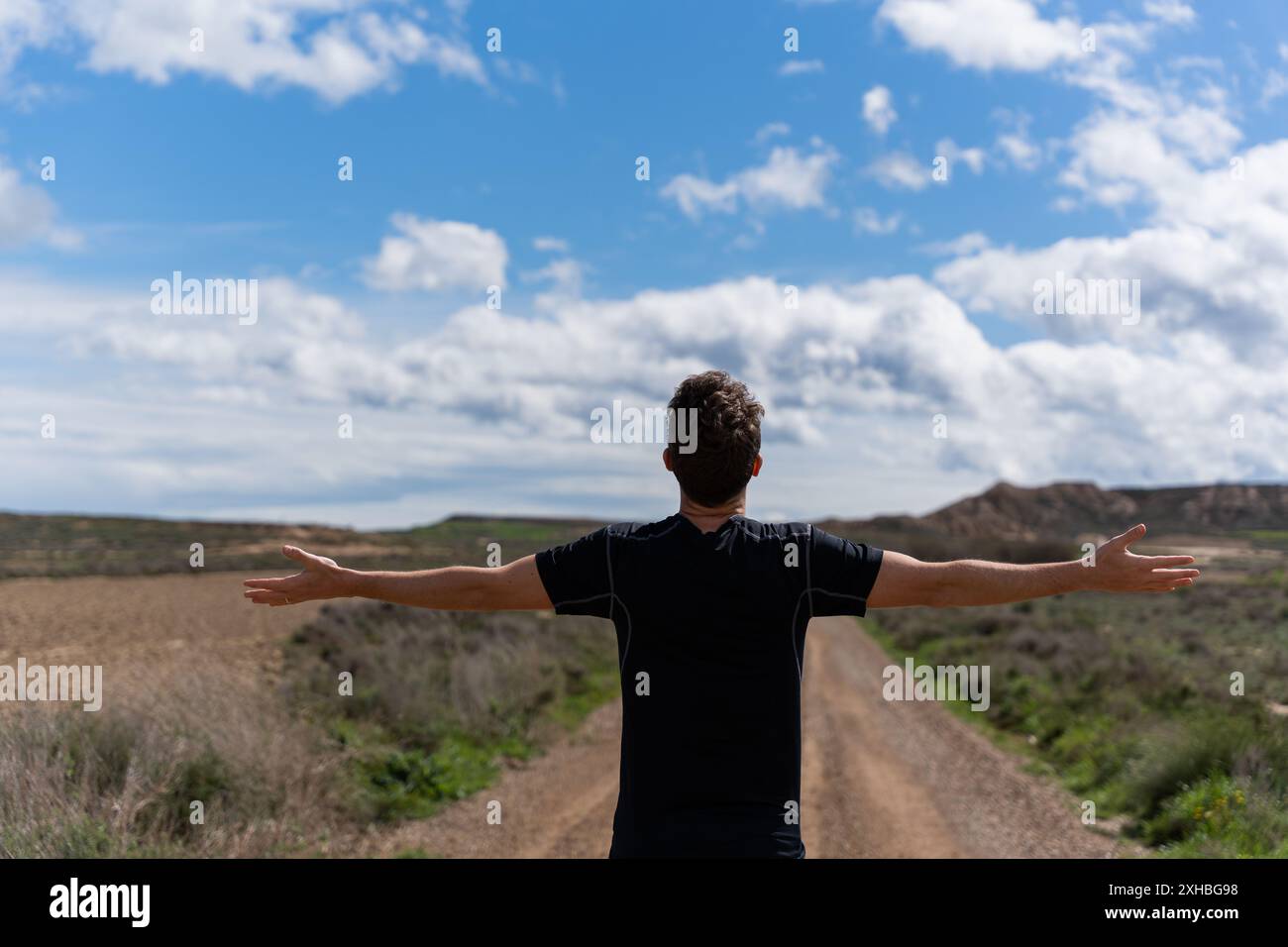 Young traveler man feel free, closeup portrait Stock Photo - Alamy