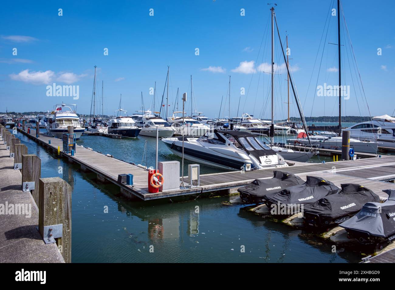 Boats moored at Poole Quay in Dorset, England, UK Stock Photo - Alamy