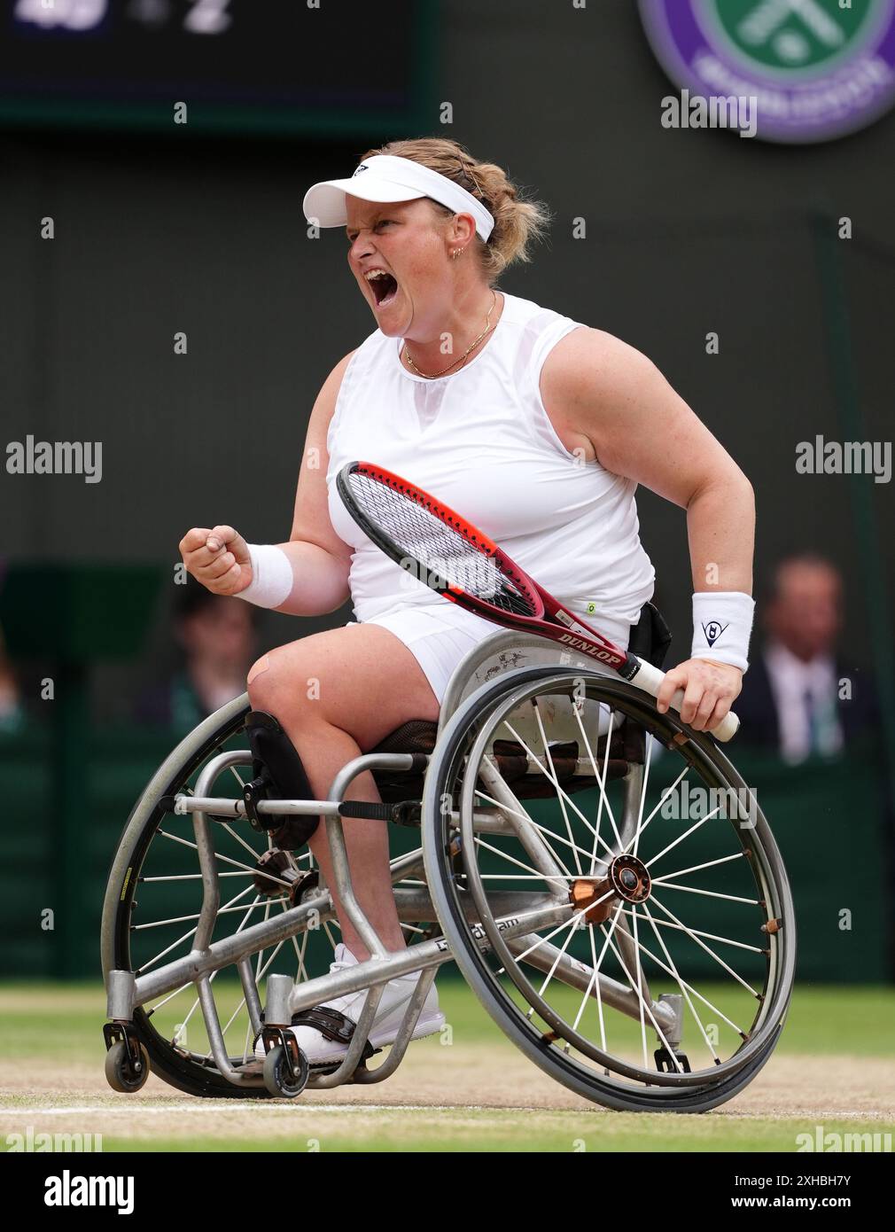 Aniek Van Koot reacts during her game against Diede De Groot (not ...