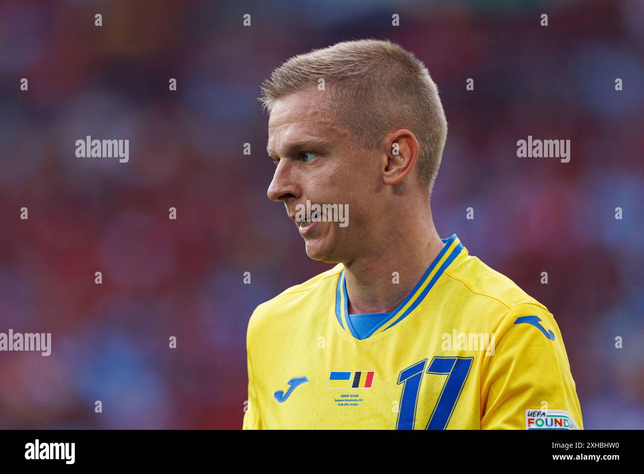 Oleksandr Zinchenko seen during UEFA Euro 2024 game between national ...