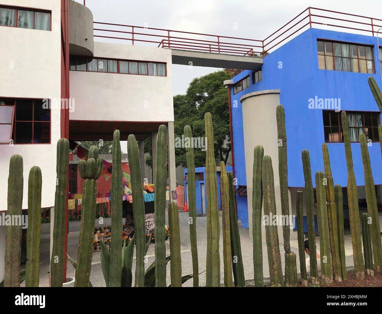 FILE - The house where Frida Kahlo once lived, called the Diego Rivera ...