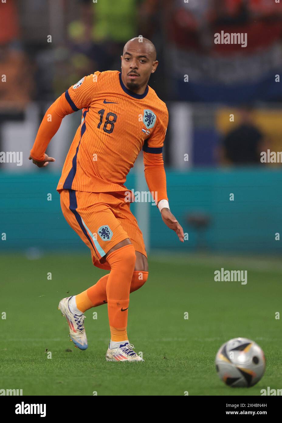 Dortmund, Germany. 10th July, 2024. Donyell Malen of Netherlands during ...