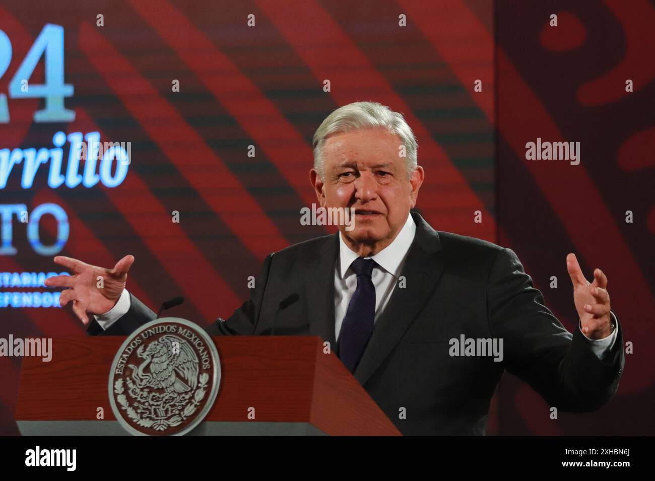 Non Exclusive: Mexico's President Andres Manuel Lopez Obrador, talks ...