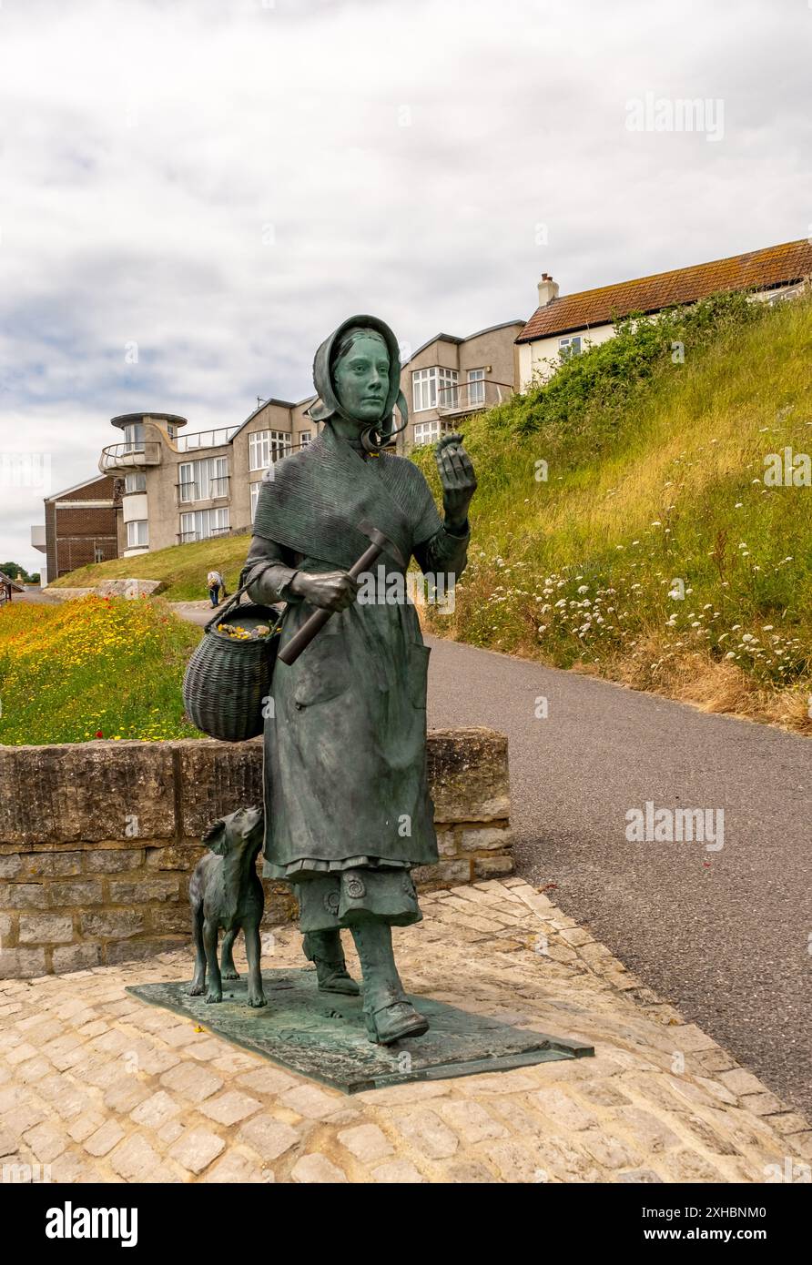 The statue of famous palaeontologist Mary Anning in her hometown of ...