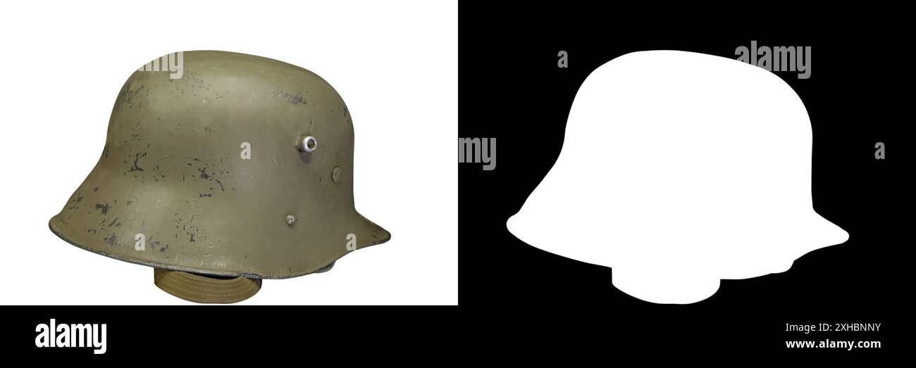 German military helmet from World War II isolated on white background ...