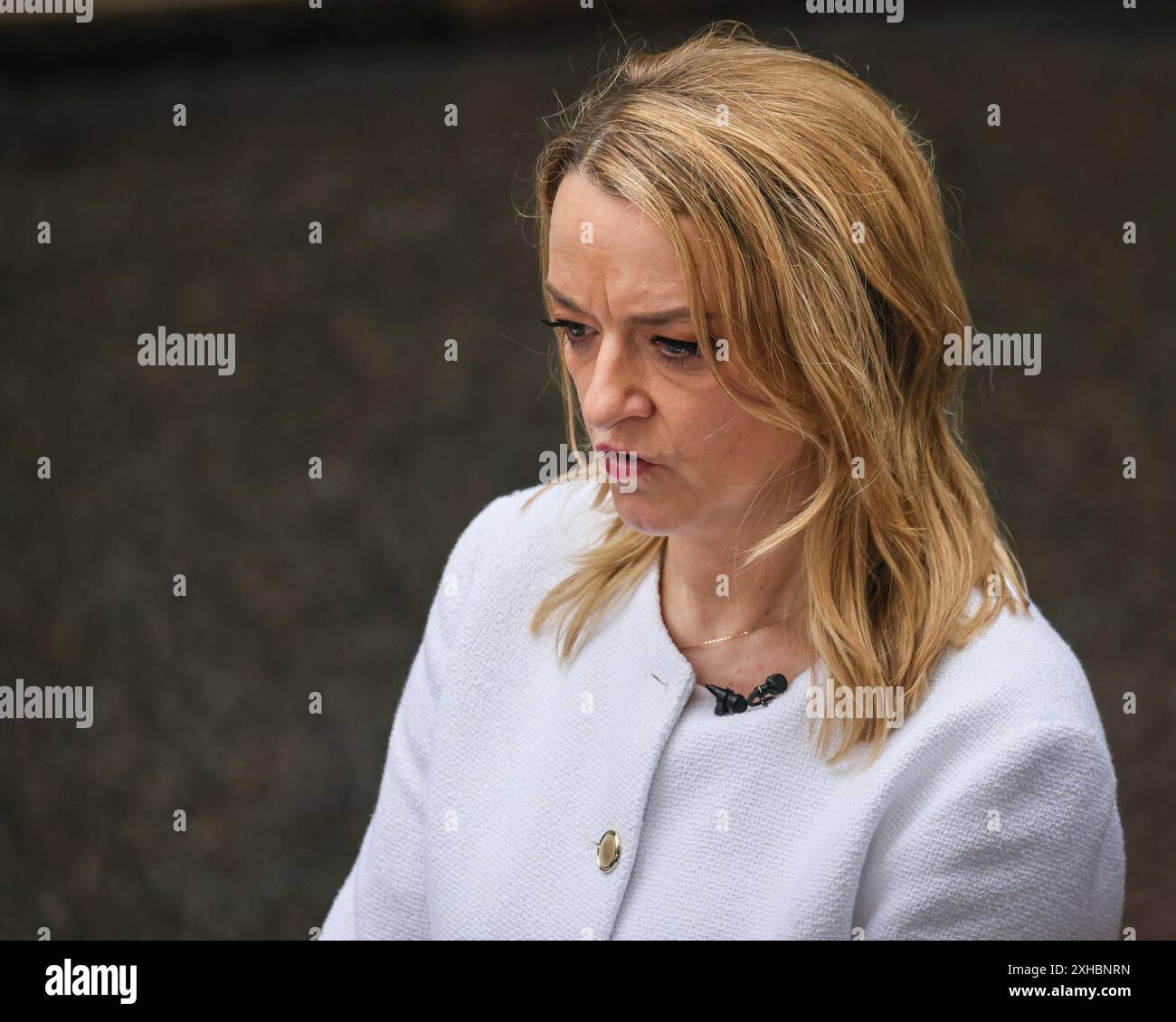 BBC political editor and TV news presenter Laura Kuenssberg, high angle ... BBC political editor and TV news presenter Laura Kuenssberg, high angle ...