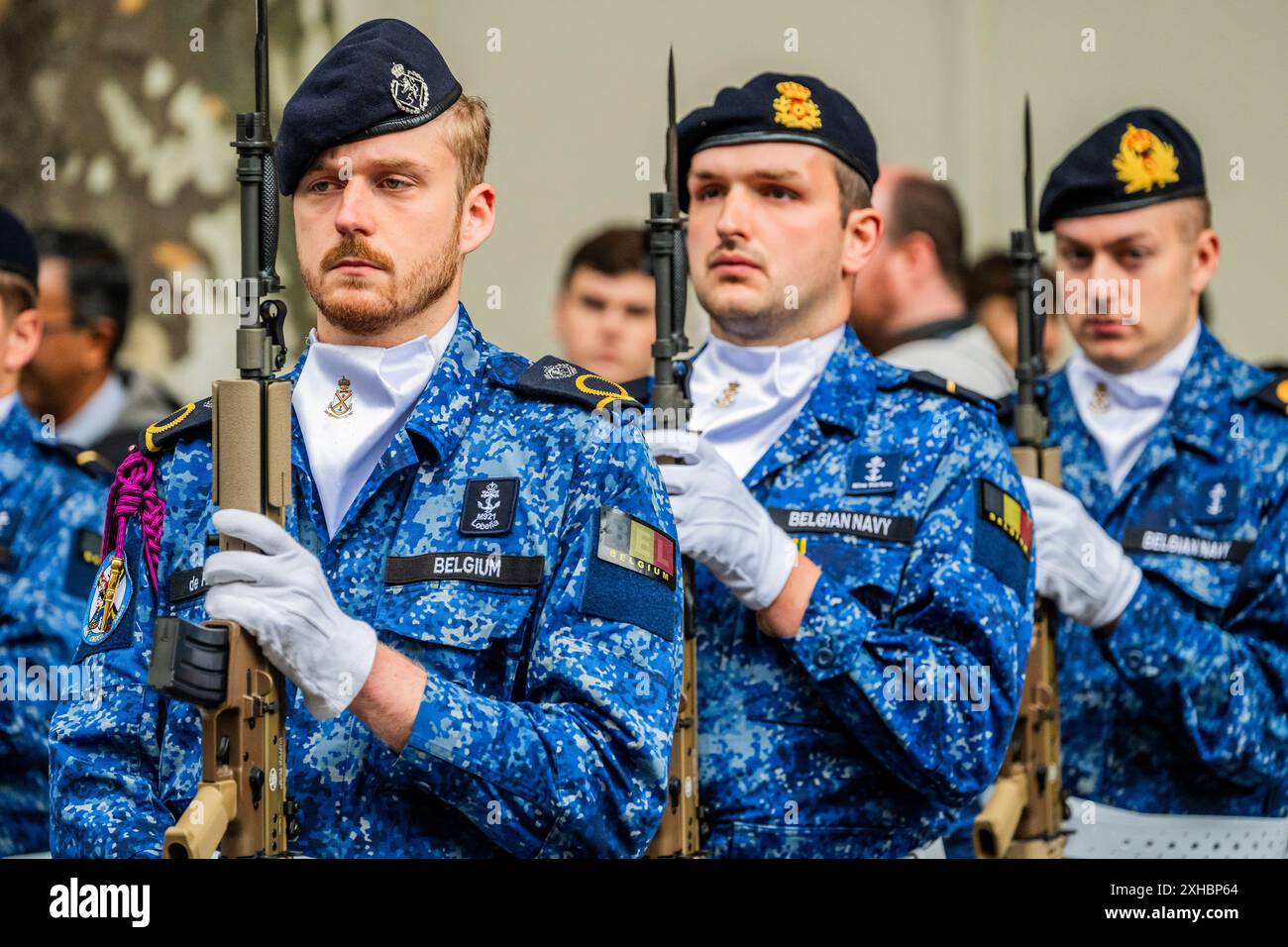 London, UK. 13 Jul 2024. The Belgian navy on parade - Their Majesties ...