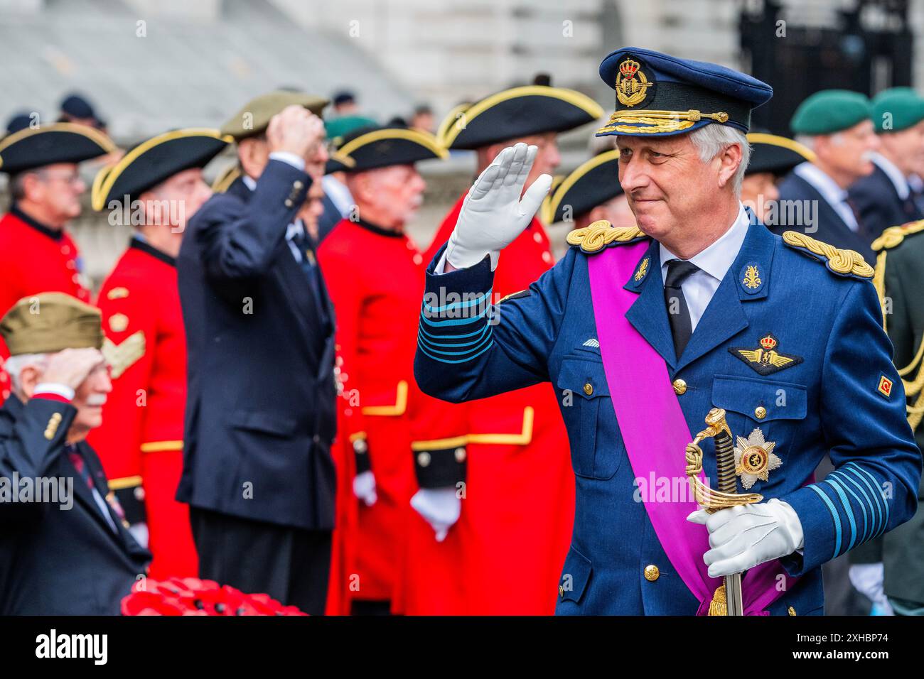 London, UK. 13 Jul 2024. Their Majesties The King (pictured) & Queen of ...