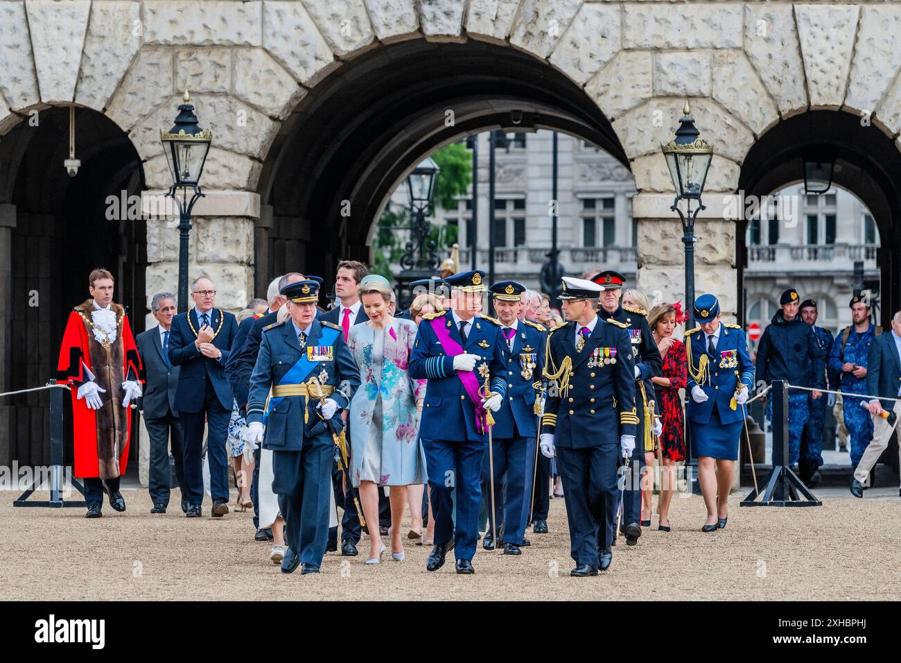 London, UK. 13 Jul 2024. Their Majesties The King & Queen of Belgium ...