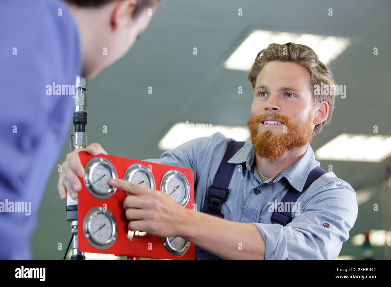 Industrial engineer turning valve on hi-res stock photography and ...