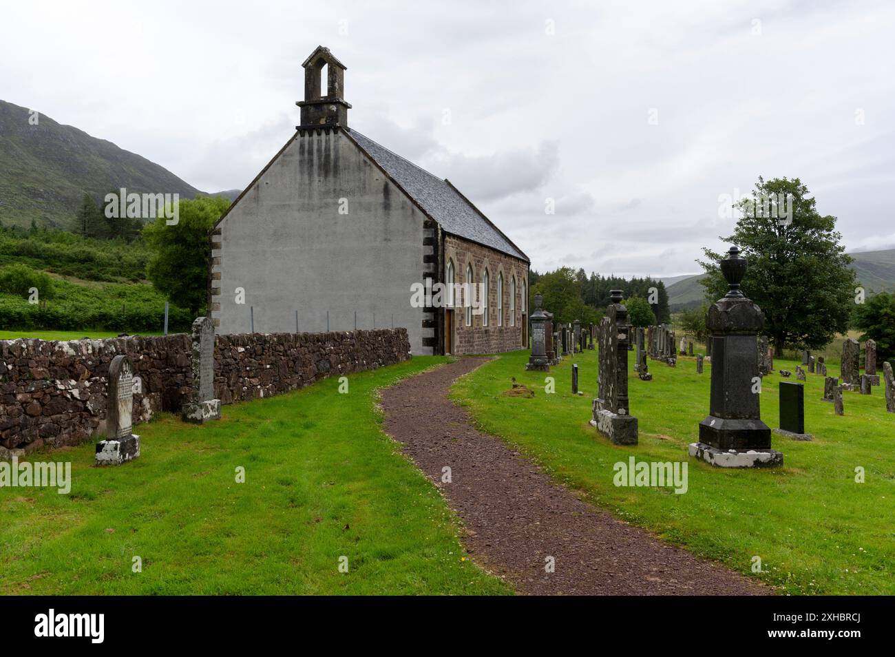 Scottish Highlands, Scotland, 2024 Clachan Church and graveyard on the ...