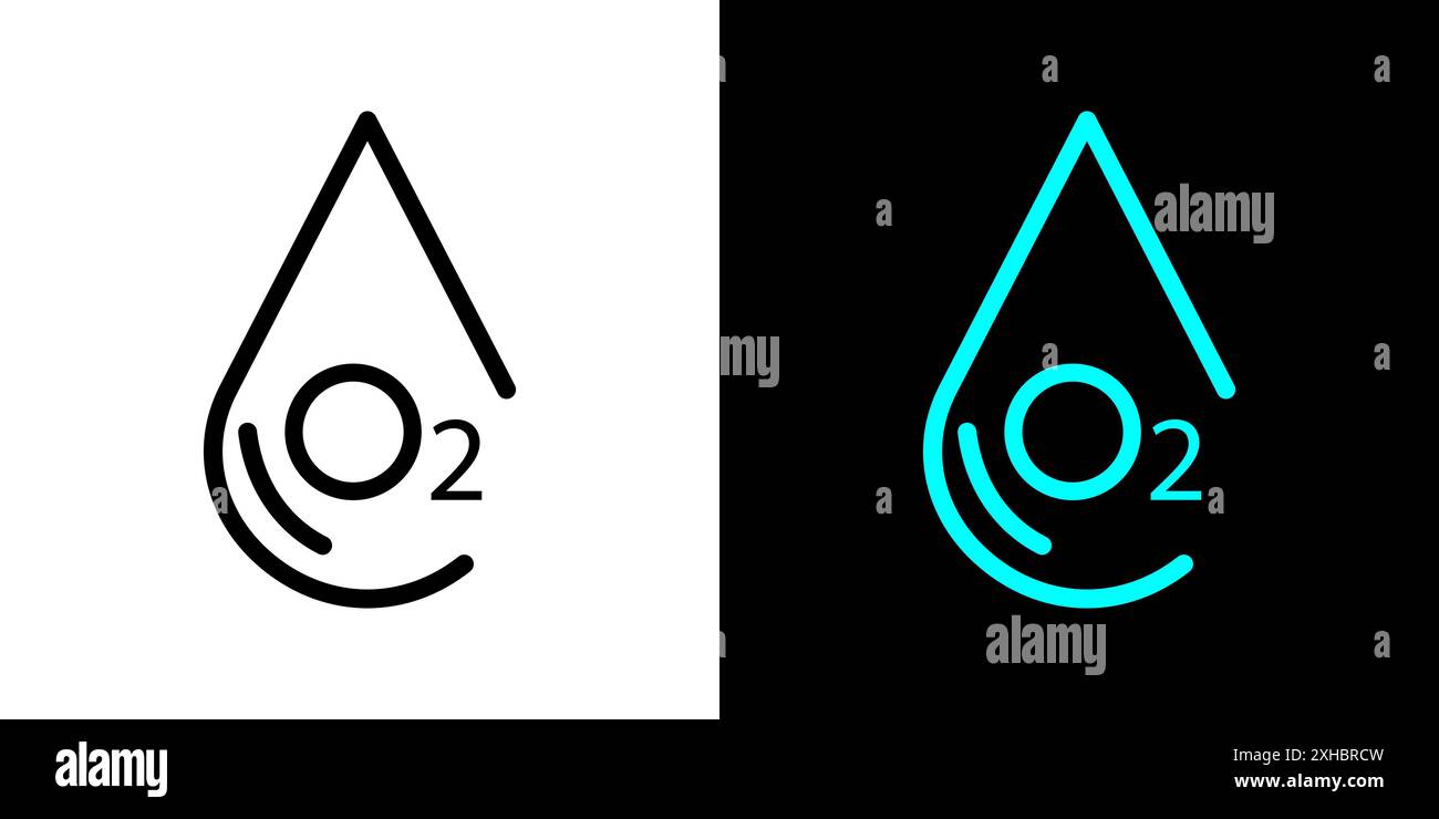 Oxygen o2 icon illustratio hi-res stock photography and images - Alamy