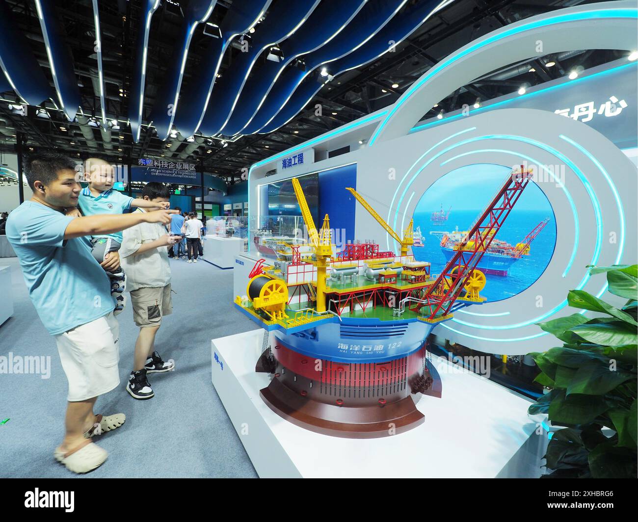 BEIJING, CHINA - JULY 13, 2024 - Visitors view a model of Haikui No. 1 ...