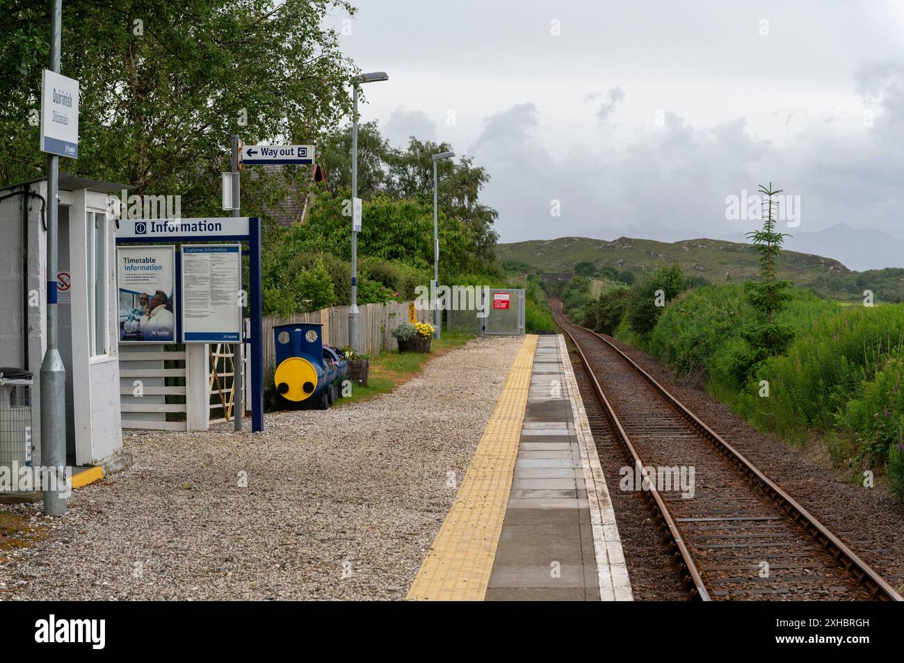 Scottish Highlands, Scotland, 2024 Duirinish rail station on the ...