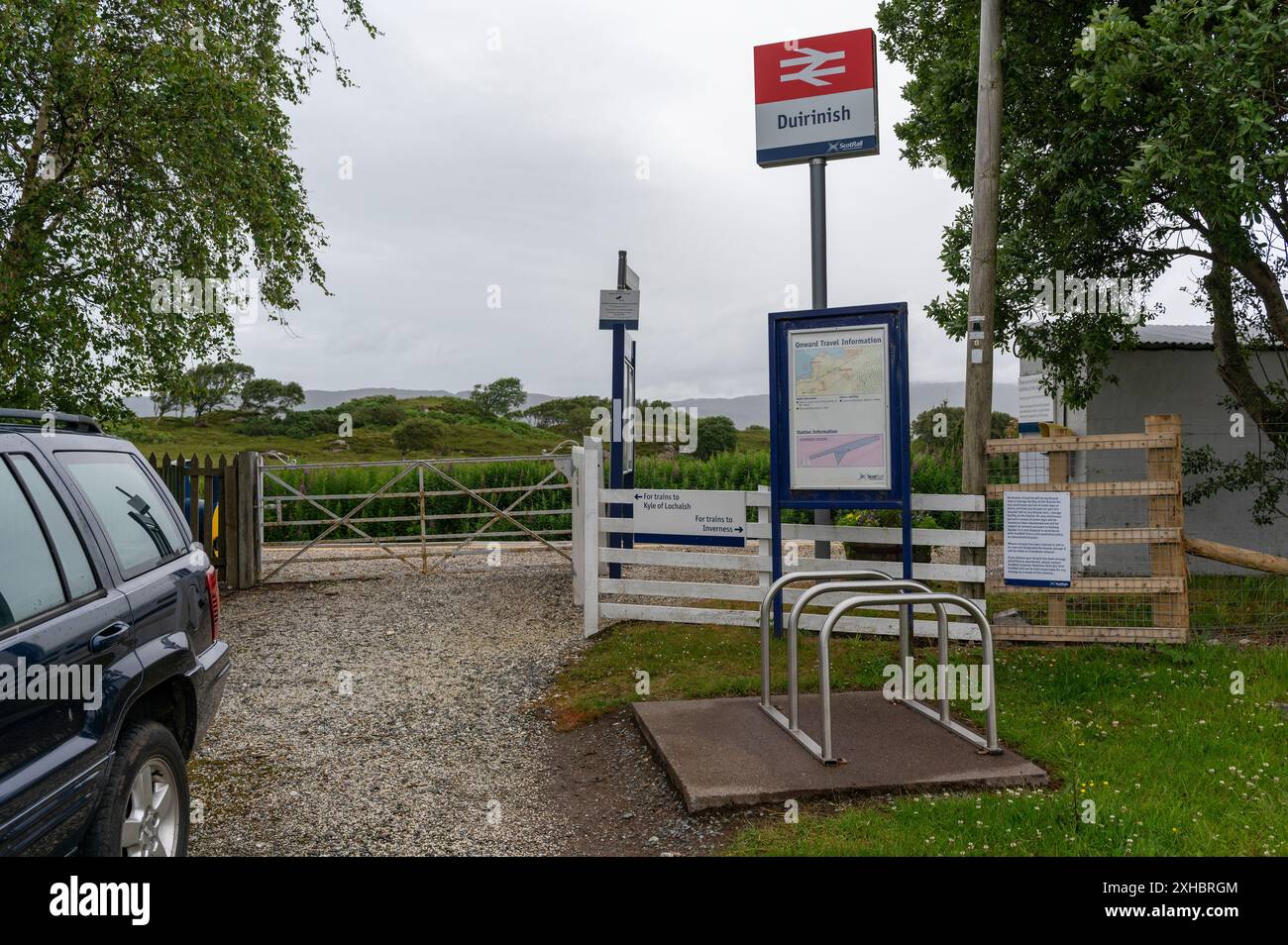 Scottish Highlands, Scotland, 2024 Duirinish rail station on the ...