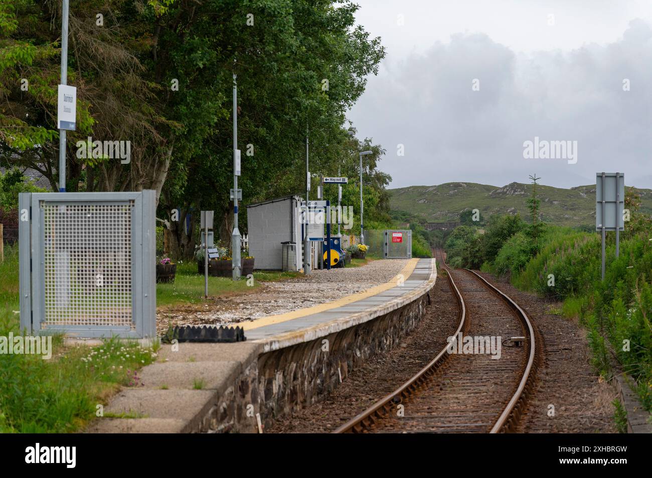 Scottish Highlands, Scotland, 2024 Duirinish rail station on the ...