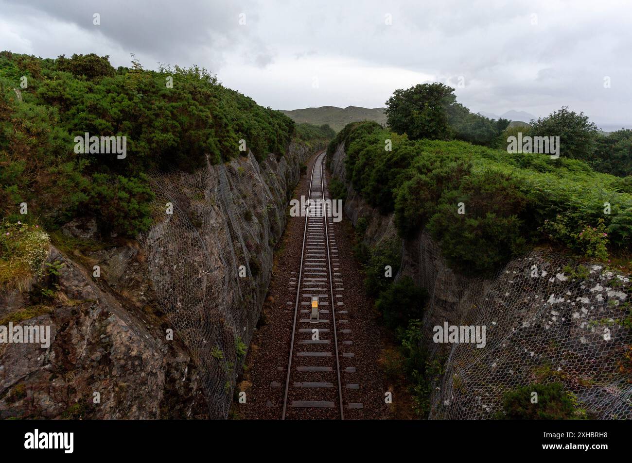 Scottish Highlands, Scotland, 2024 The Inverness to Kyle railway line ...