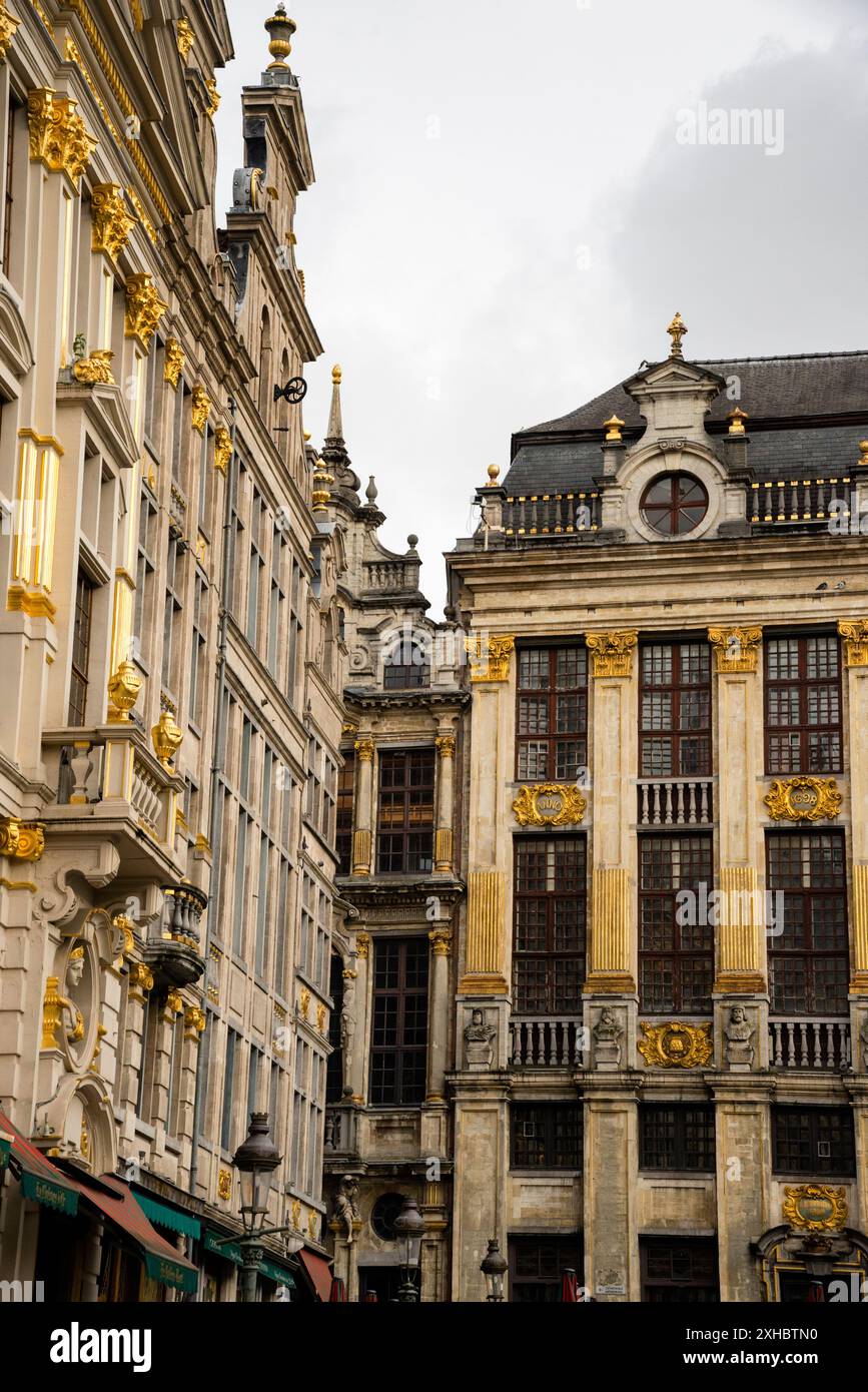 Baroque architecture of Grand-Place in Brussels, Belgium Stock Photo ...