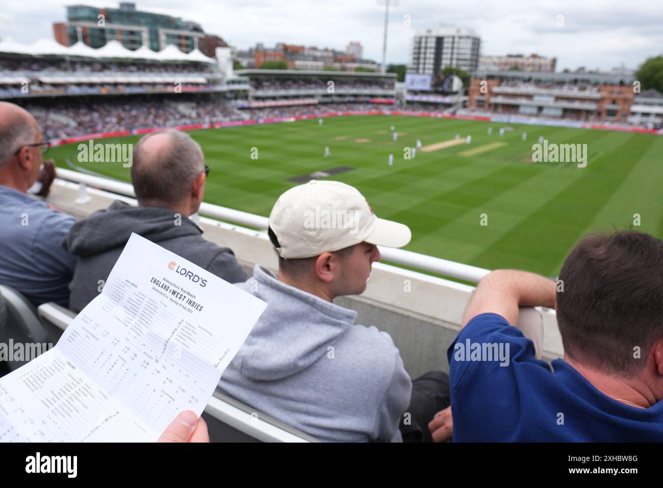 Lord's cricket ground London UK - cricket fans watch the first Test ...