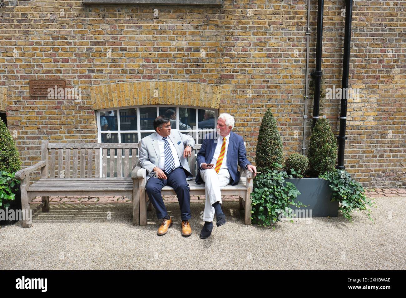 Lord's cricket ground London UK - MCC member ( red and yellow tie ) and ...
