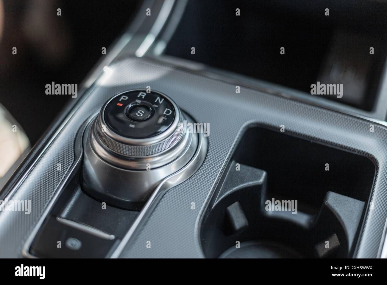 Car interior with automatic selector gearbox, close-up Stock Photo - Alamy
