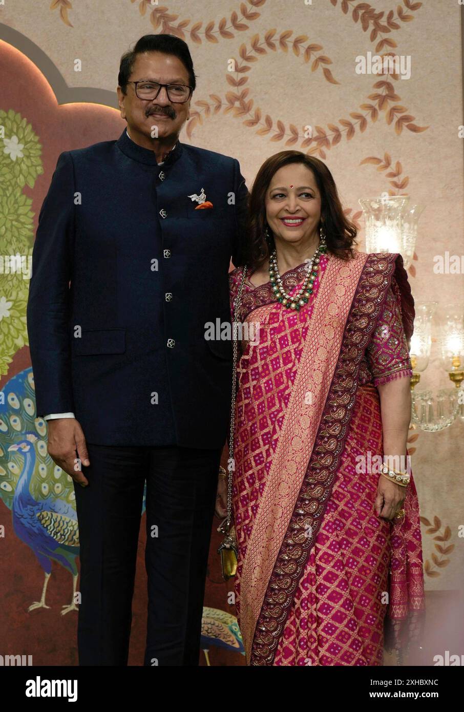 Indian businessman Ajay Piramal with her wife Swati A Piramal pose for ...