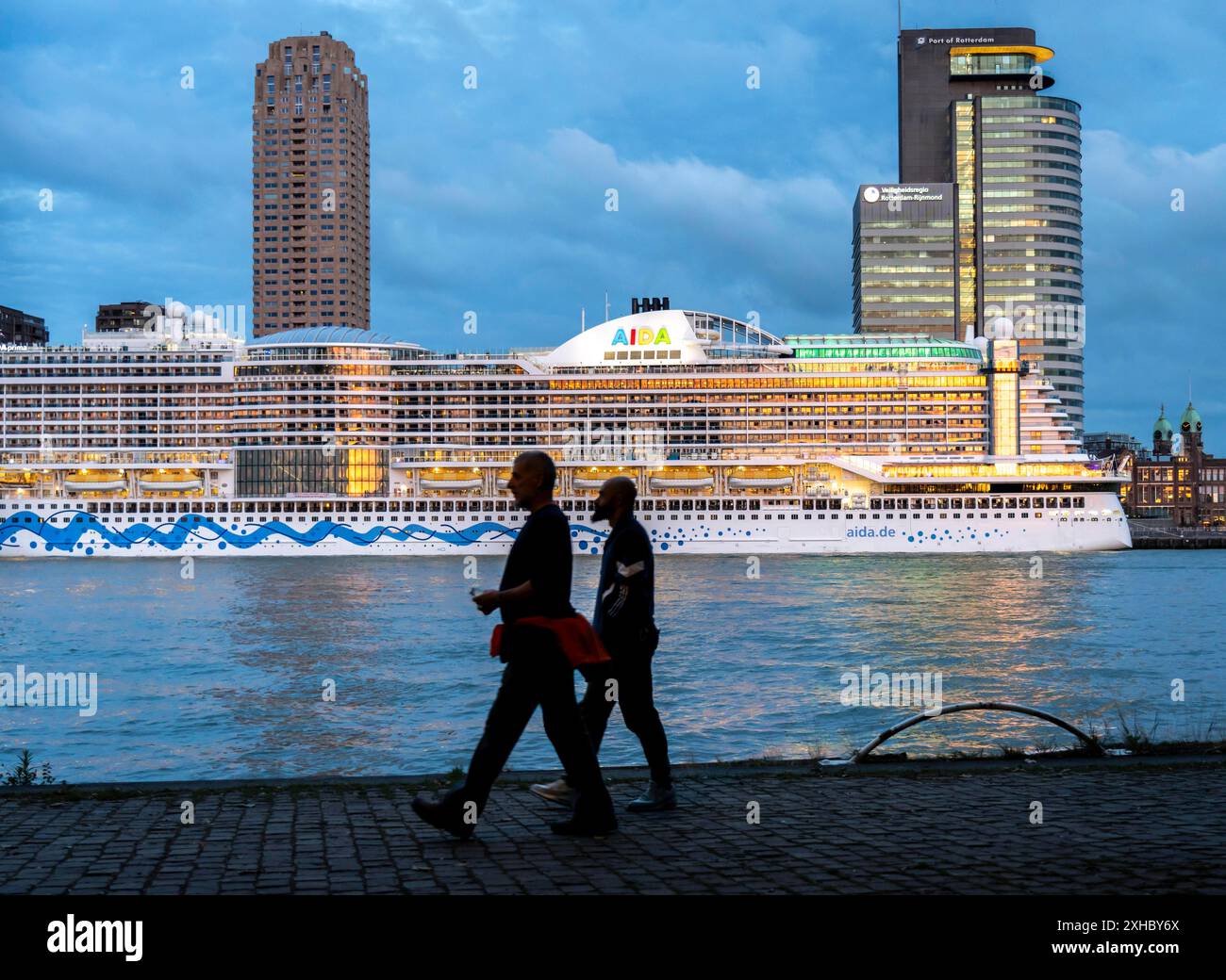 Cruise ship Aida Prima at the Cruise Terminal of Rotterdam, Kop van ...