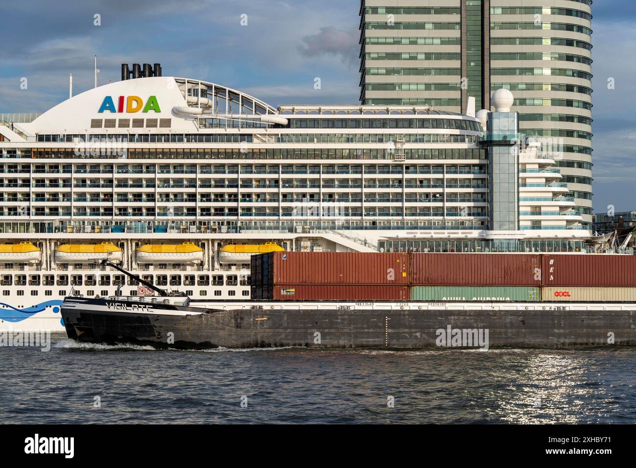 Cruise ship Aida Prima at the Cruise Terminal of Rotterdam, Kop van ...