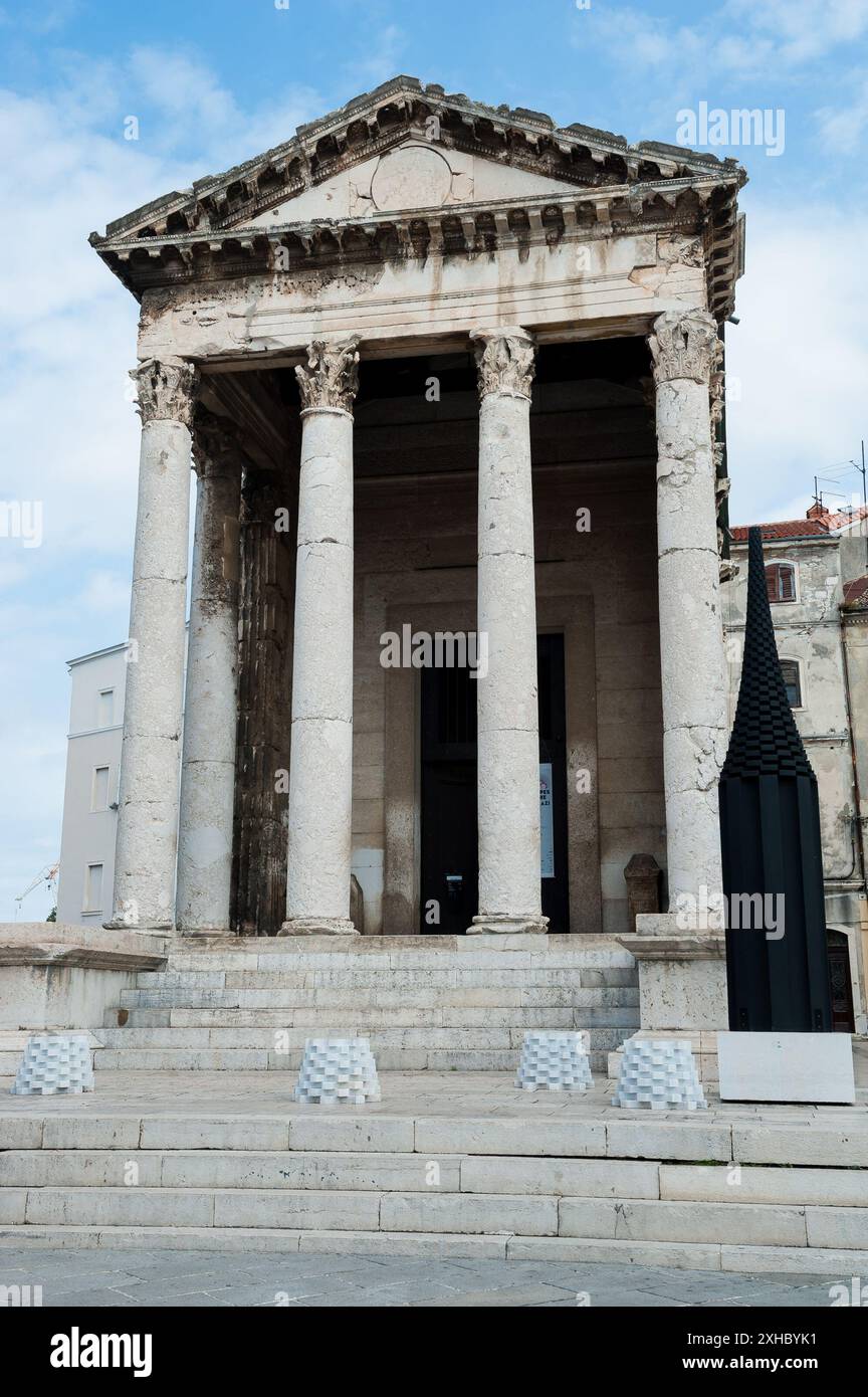 Temple of Augustus, Pula, Istria County, Croatia Stock Photo - Alamy