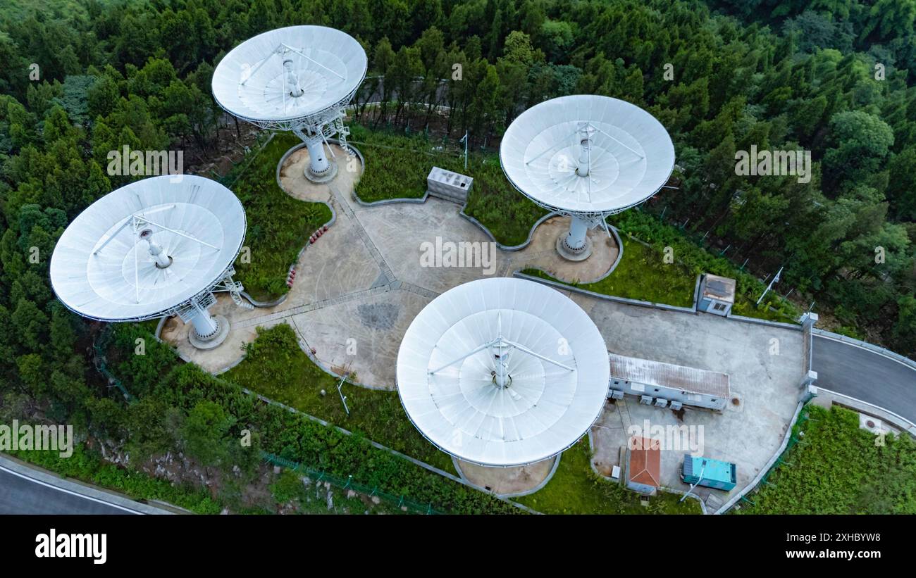 Aerial view of the radar station in Phase One of the China Compound Eye ...