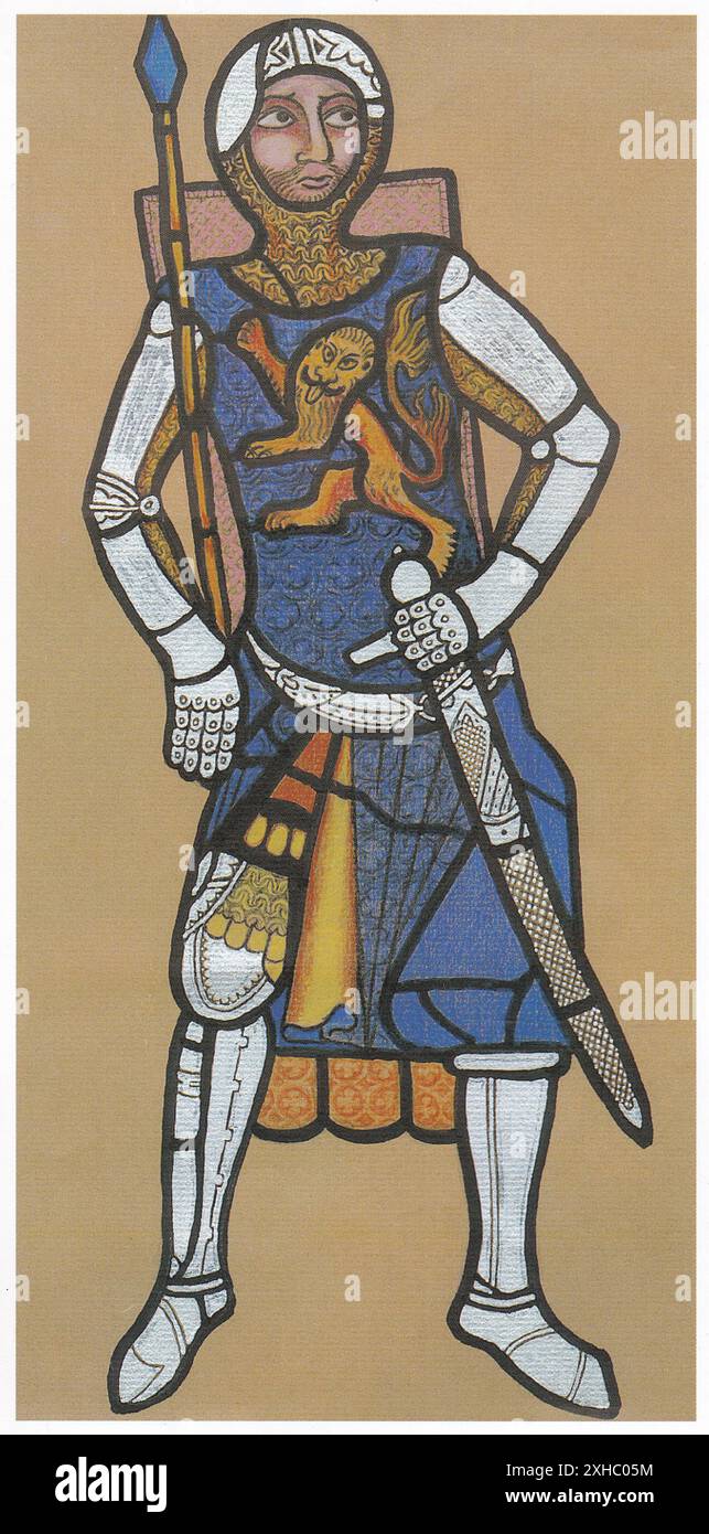 Stained Glass Knight by Bevereley Barr Stock Photo - Alamy