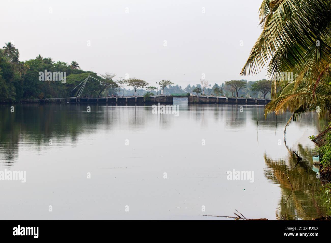 Scenic view of the kochi backwaters in the indian state of Kerala ...