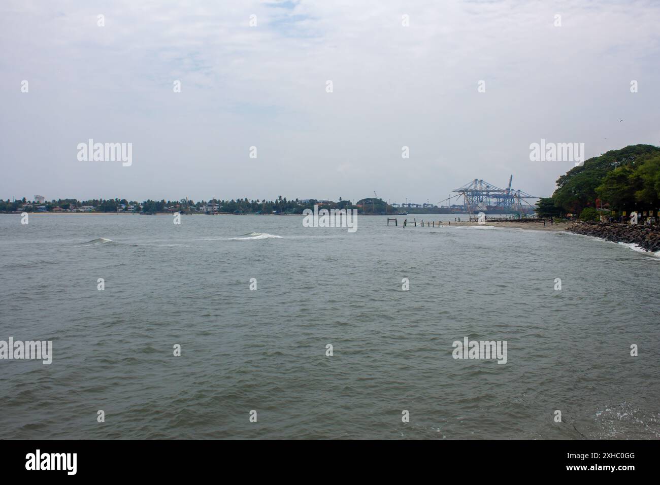 Kochi, Kerala, India - May 14, 2024: View of Cochin harbor from the ...