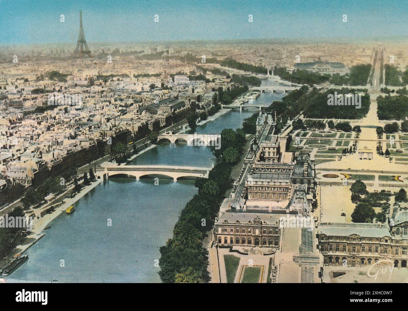 Vintage postcard of Paris, 1960s Stock Photo - Alamy