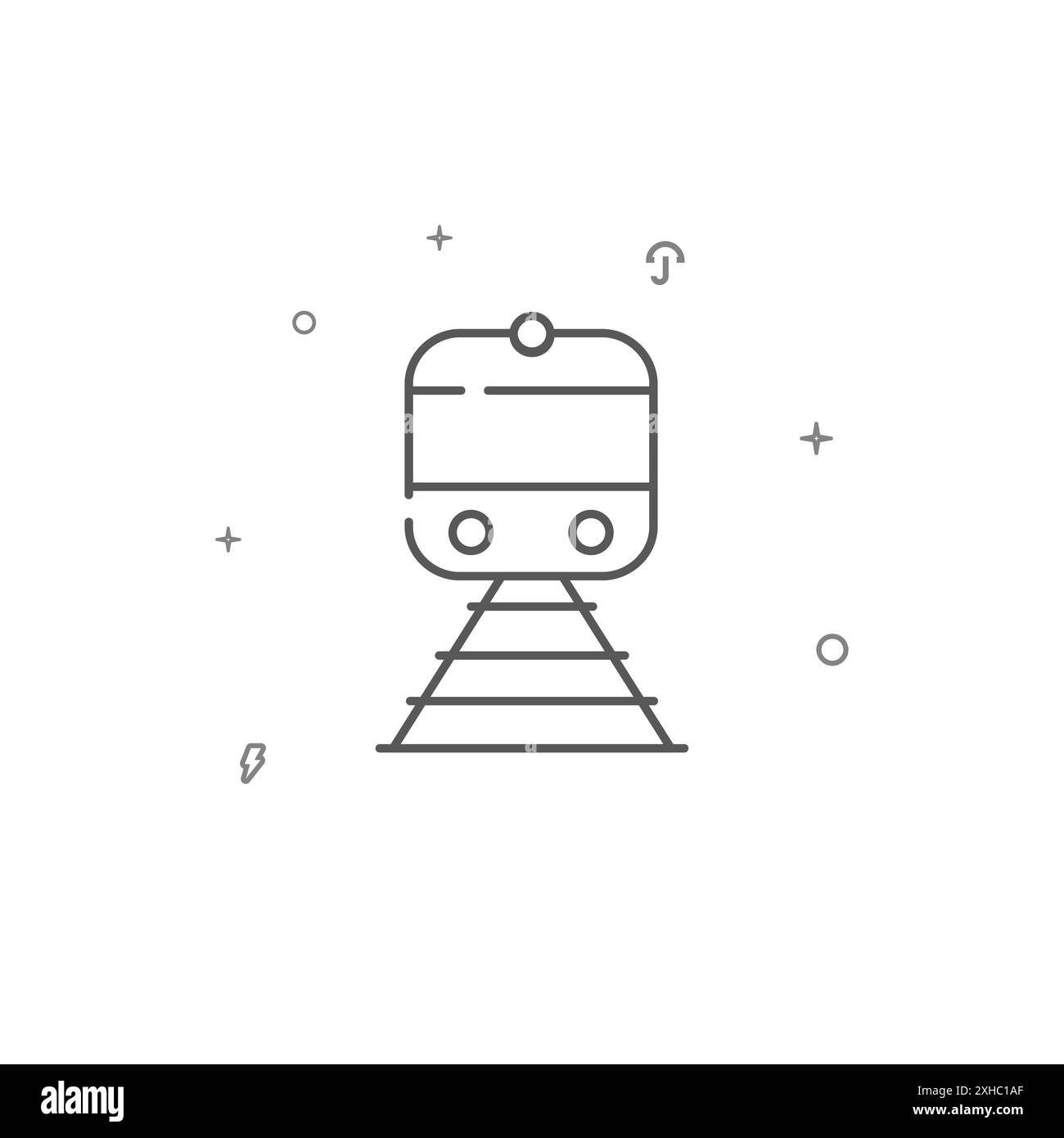 Suburban train simple line icon. Symbol, pictogram, sign isolated on ...