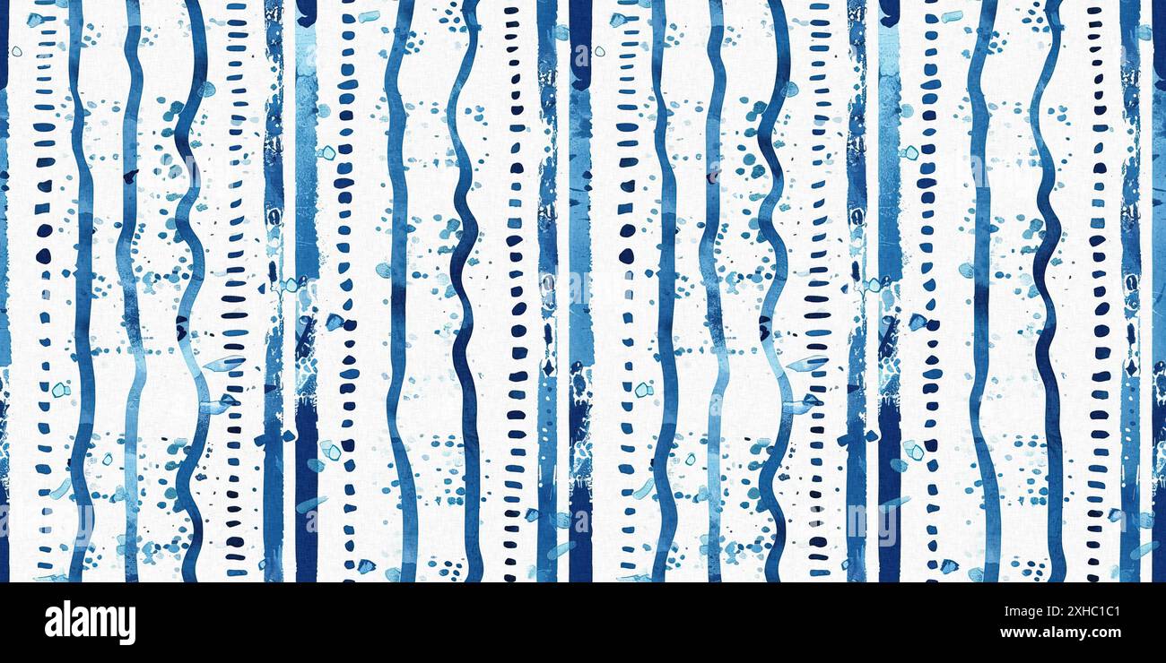 Modern blue white irregular beach stripe border for summer doodle ...