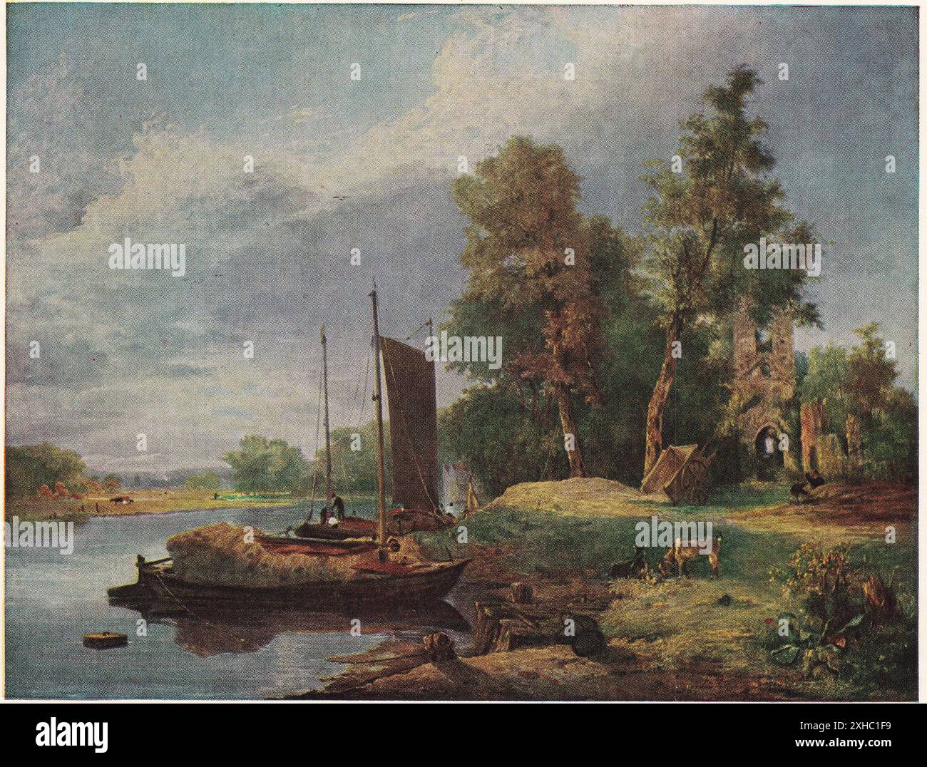 On the River Yare by George Vincent Stock Photo - Alamy