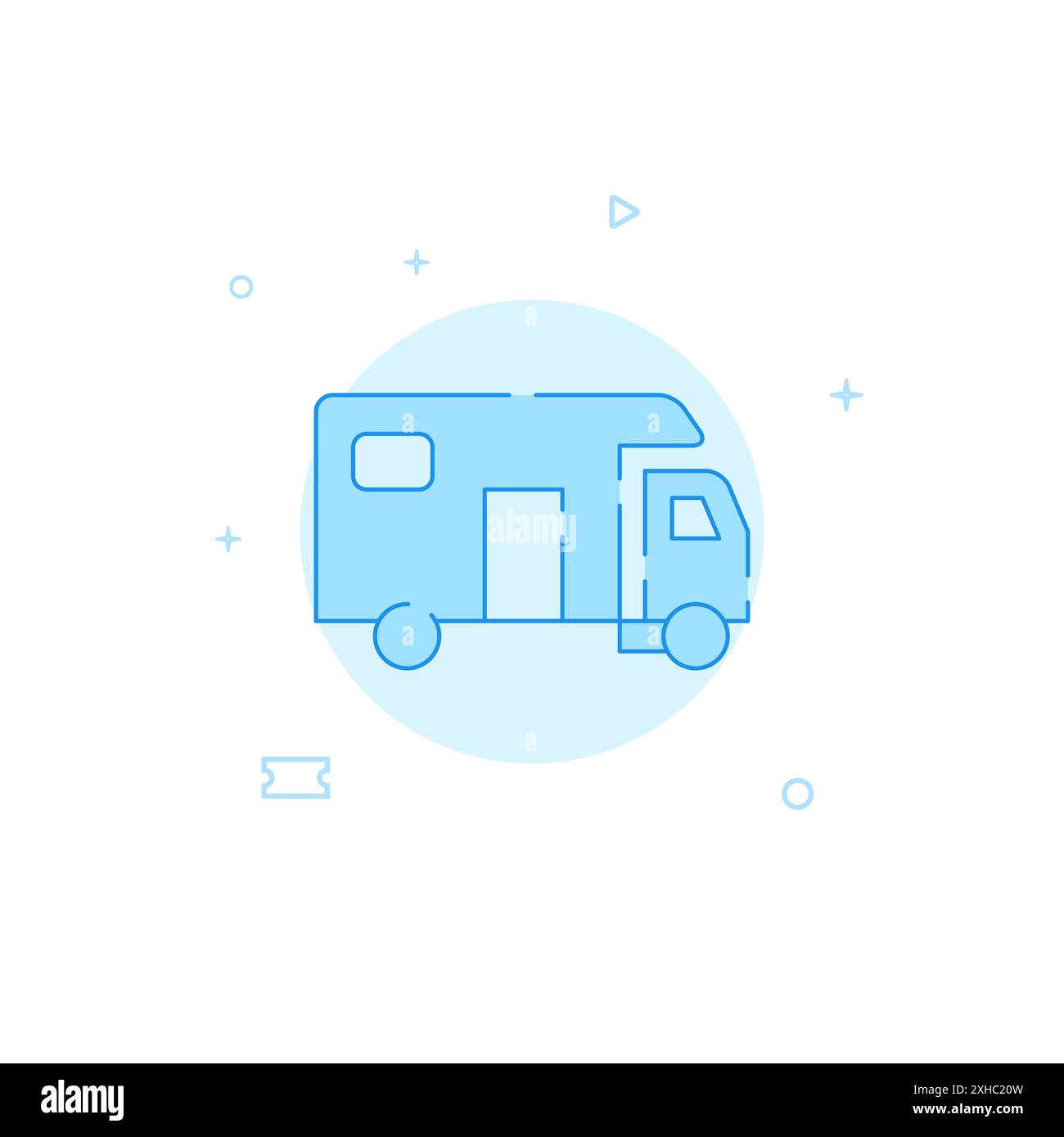 Blue caravan Cut Out Stock Images & Pictures - Alamy