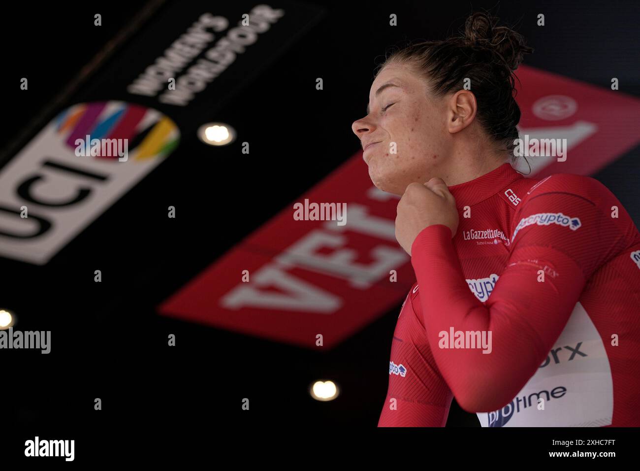 Blockhaus, Italia. 13th July, 2024. Lotte Kopecky (Team SD Worx ...