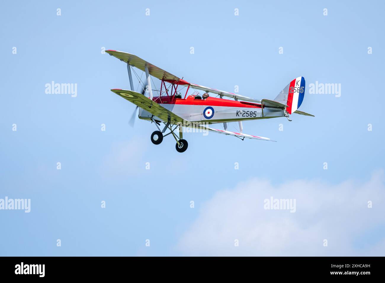 1931 de Havilland DH82A Tiger Moth, airborne at the Shuttleworth ...