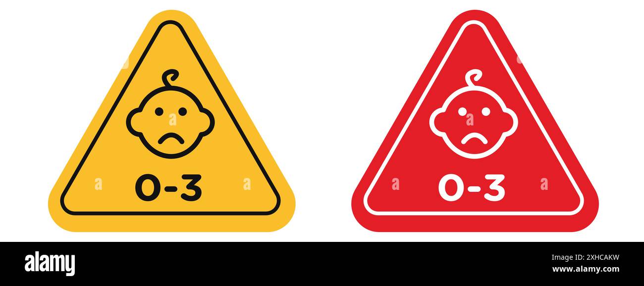 Age warning sign Vector symbol or sign set collection in black and ...