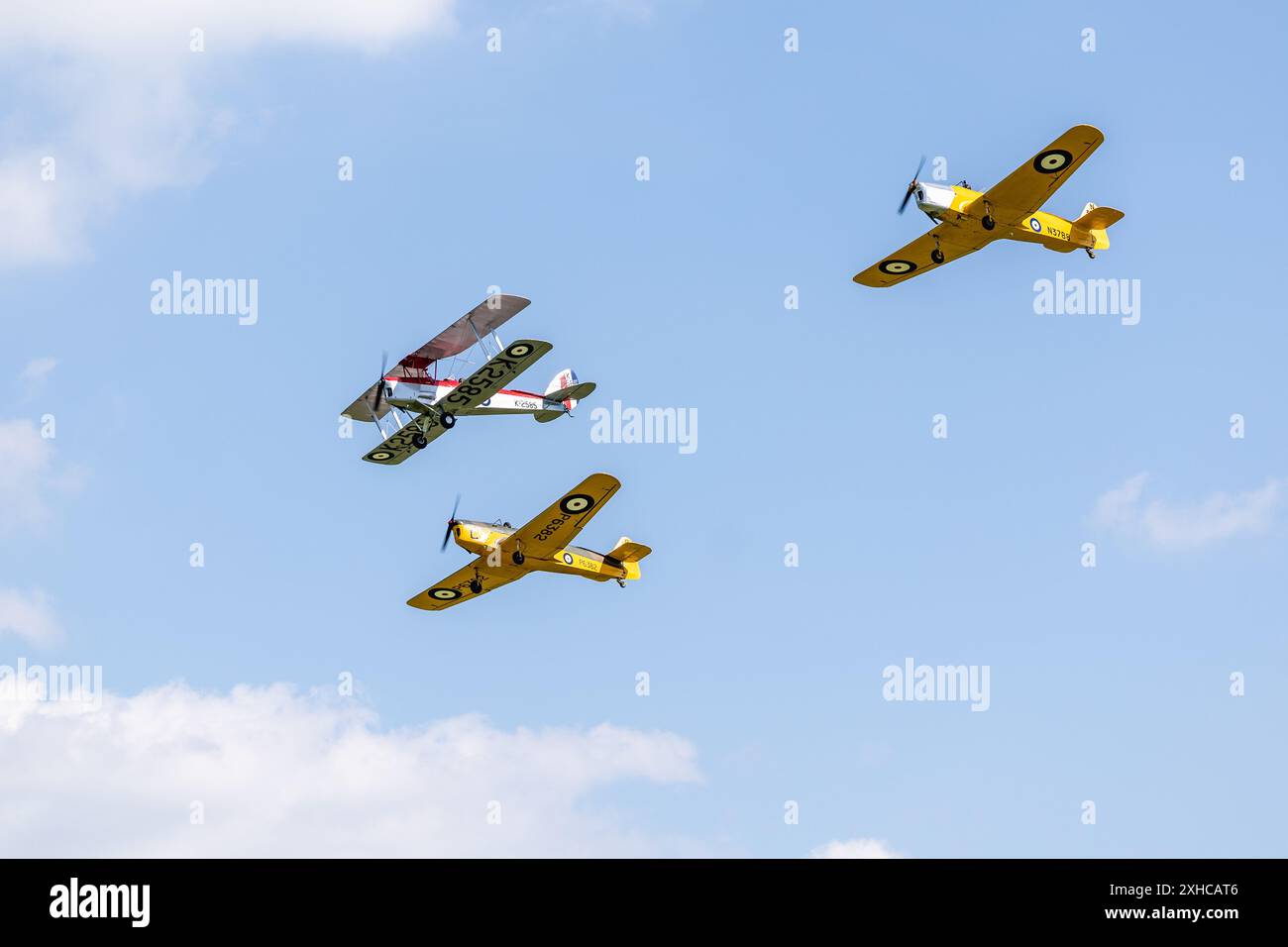 1931 DH82a Tiger Moth, 1939 Miles Magister & 1941 Miles M.14A Hawk ...