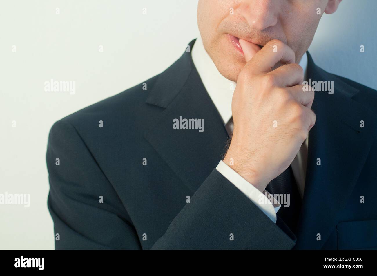 Biting thumb hi-res stock photography and images - Alamy