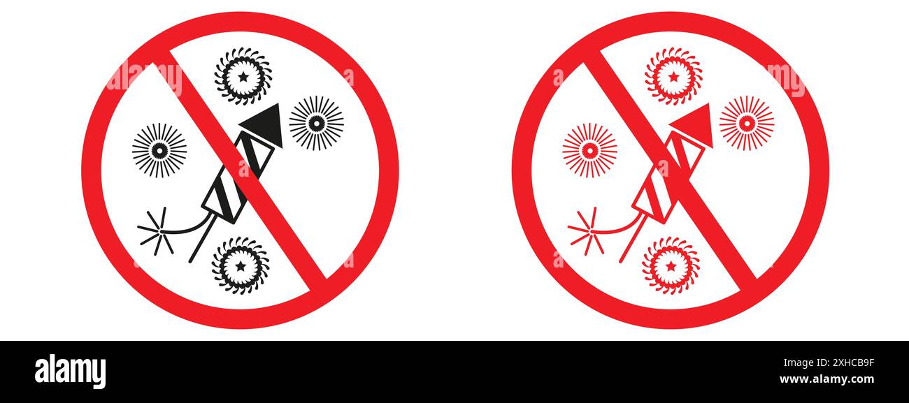 Fireworks prohibition sign Stock Vector Images - Alamy