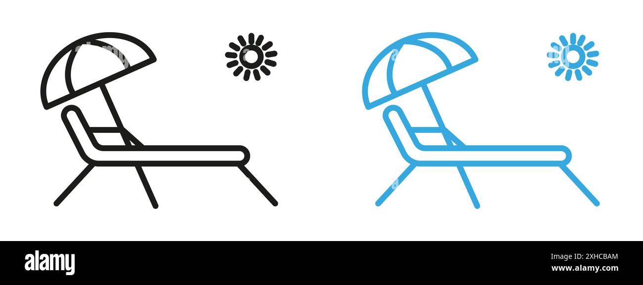 Beach bed vector vectors hi-res stock photography and images - Alamy