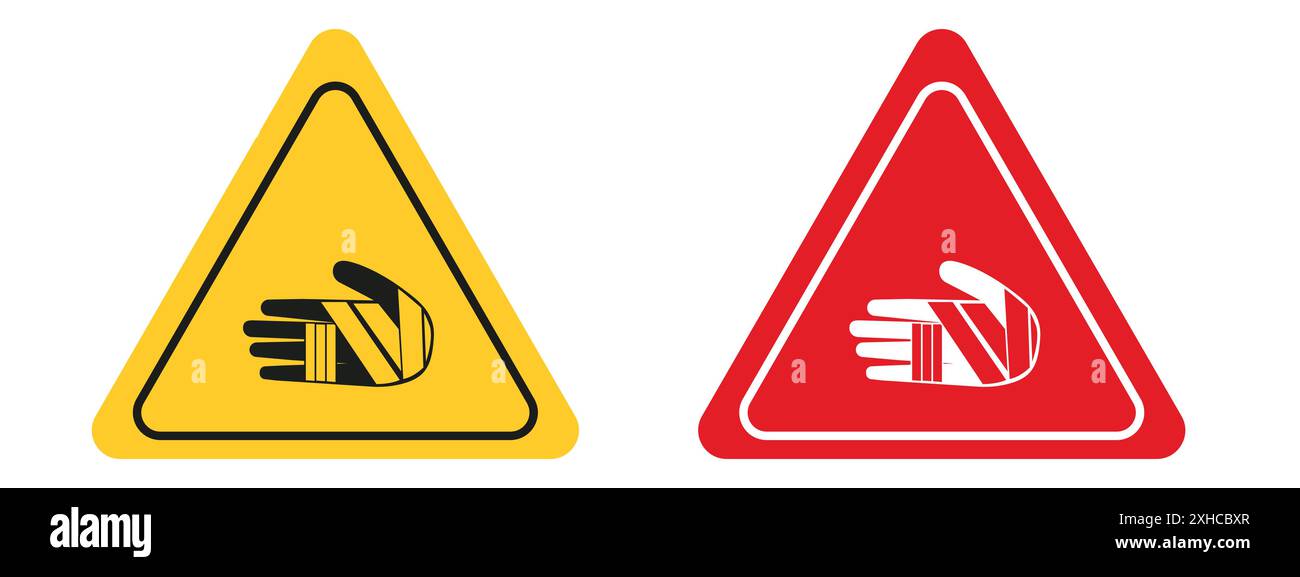Chemical burns hazard sign Vector symbol or sign set collection in ...