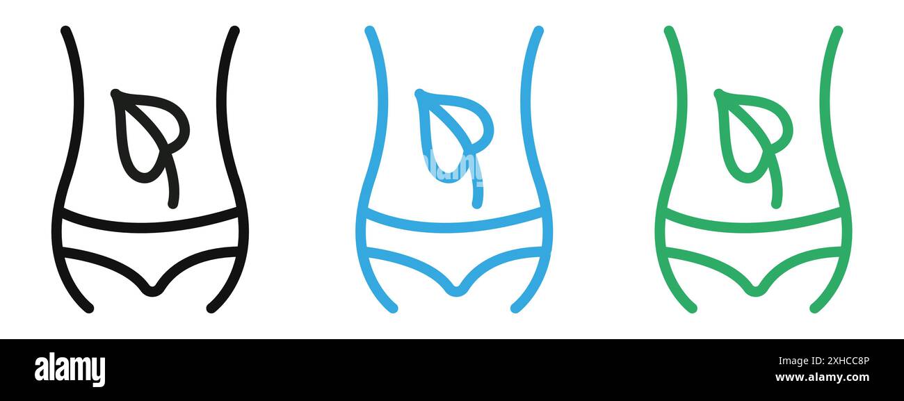 Detox icon Vector symbol or sign set collection in black and white ...