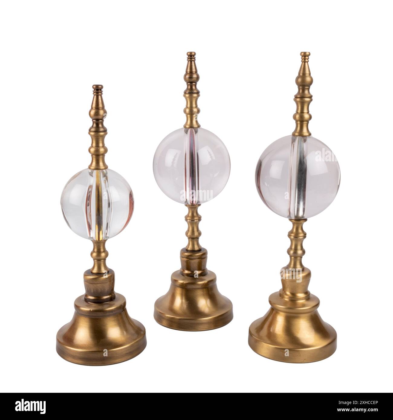 luxury home accessory decorative golden object isolated on white Stock ...