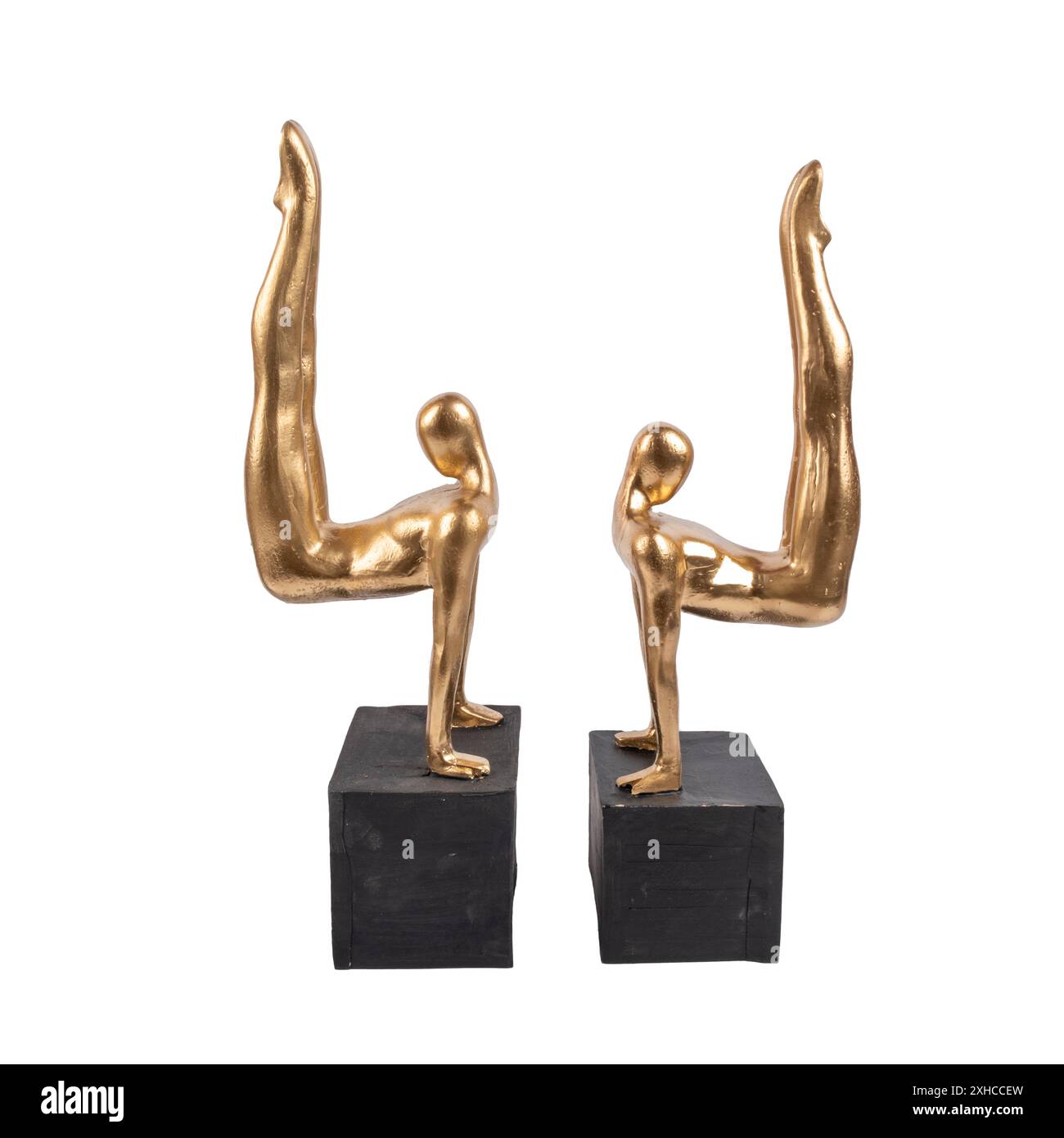 luxury decorative human figure metal object on white Stock Photo - Alamy